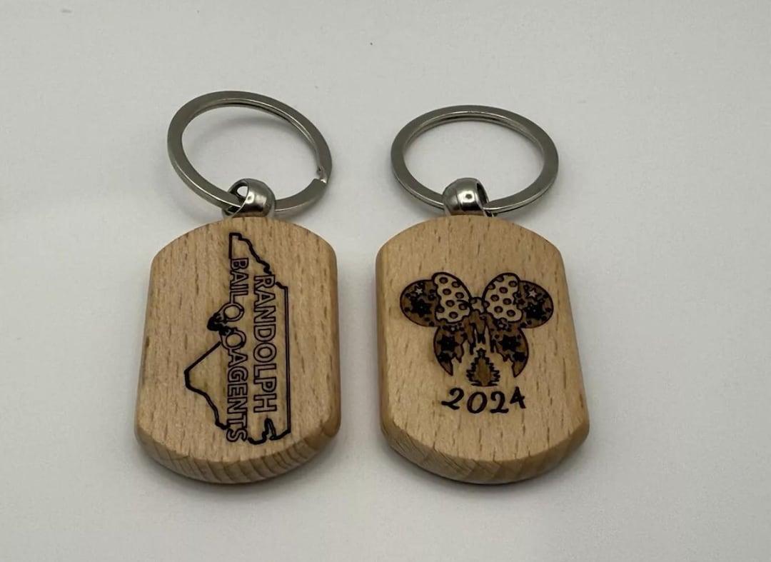 Wooden Personalised Laser Cut Key Rings - Names, Designs. - Etsy UK