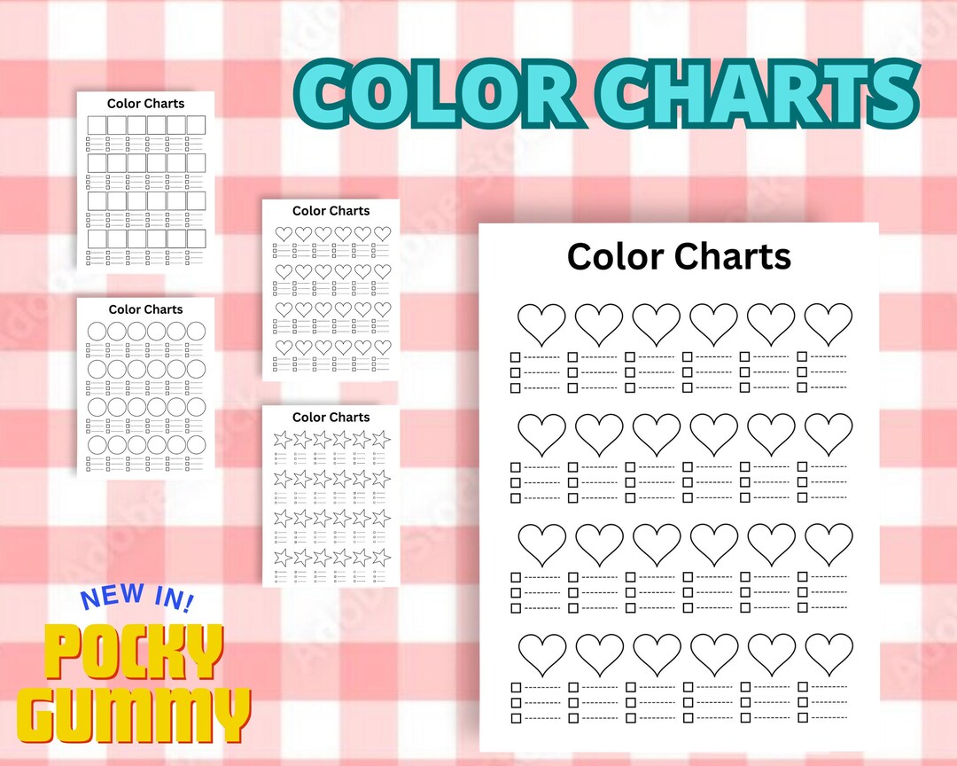 Shapes Color Swatch Chart - Blank Color Chart Printable Set, 4 ...