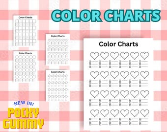 Shapes Color Swatch Chart - Blank Color Chart Printable Set, 6 ...