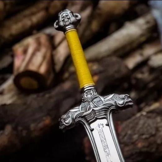 Handmade Conan Atlantean Sword: Carbon Steel Replica Prop With Leather ...