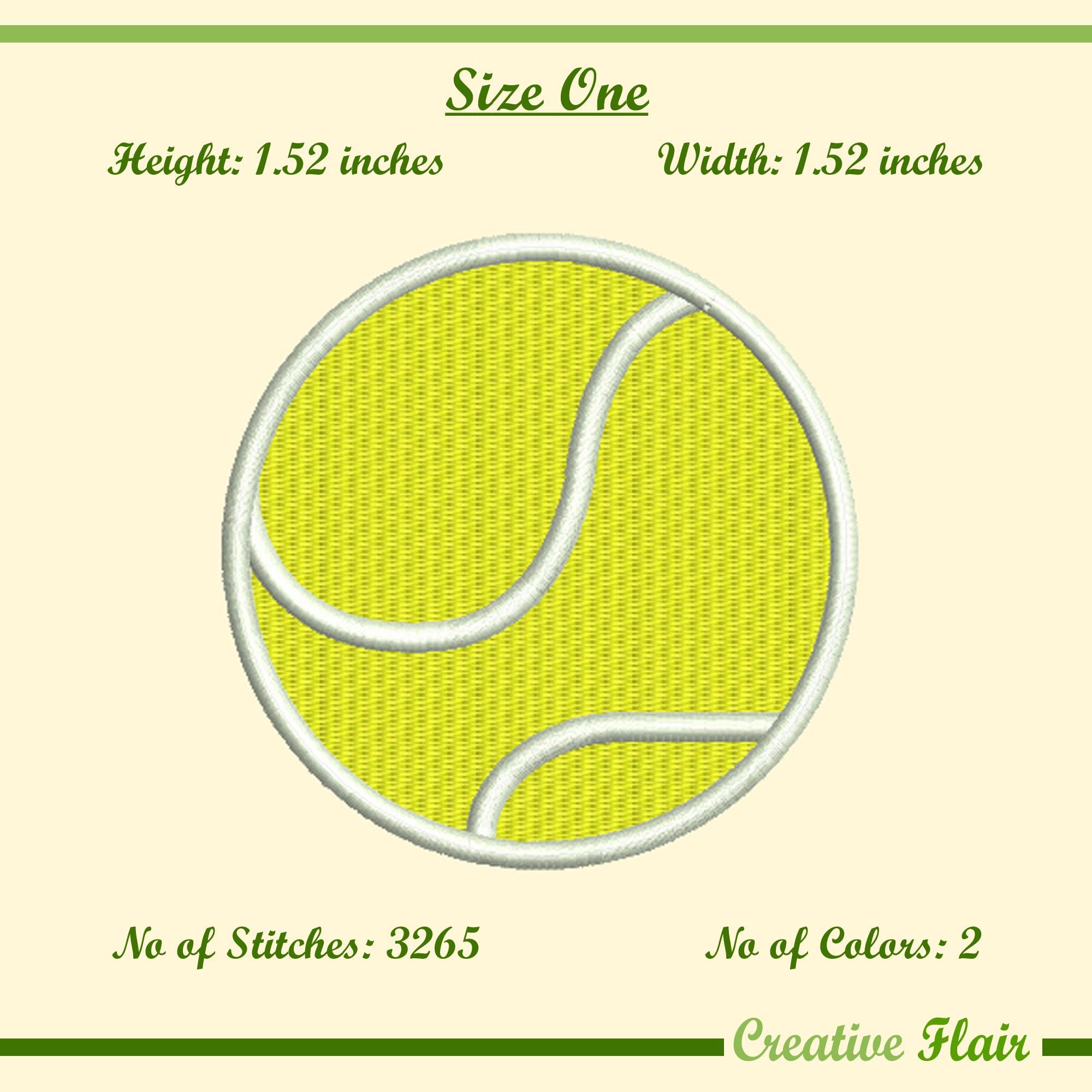 Tennis Ball Embroidery Design for Machine Embroidery, 5 SIZES - Etsy