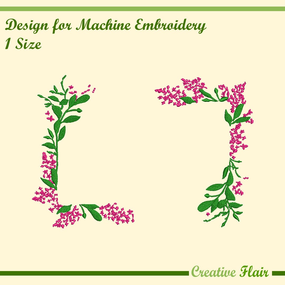 Flower Frame Embroidery Design for Machine Embroidery, 1 SIZE, Wedding ...