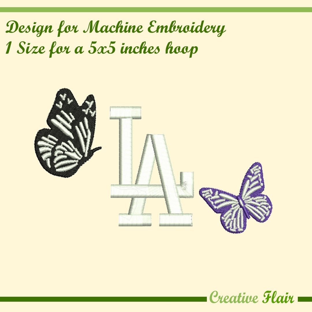 LA Embroidery Design for Machine Embroidery, 1 SIZE - Etsy