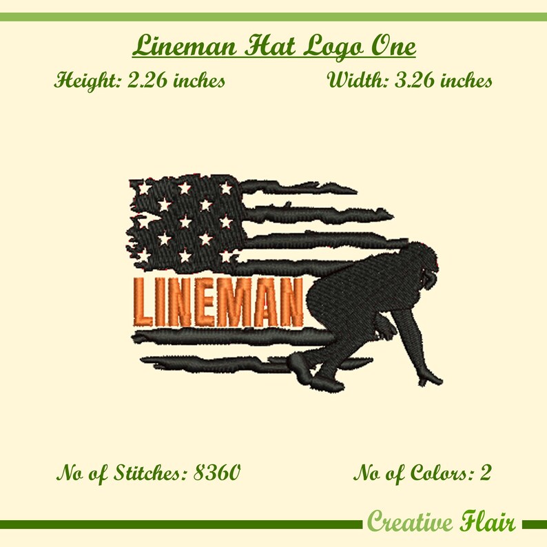 Lineman Hat Embroidery Design Set of Four for Machine Embroidery, 1 ...
