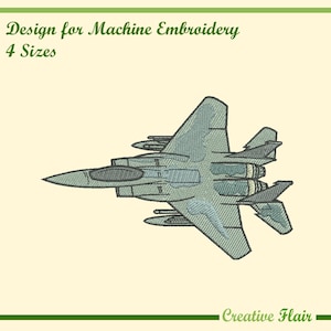 Eagle Fighter Aircraft, Fighter Jet, Eagle Fighter Jet Embroidery ...