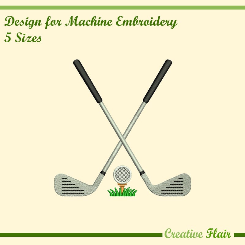 Golf Embroidery Designs - Etsy