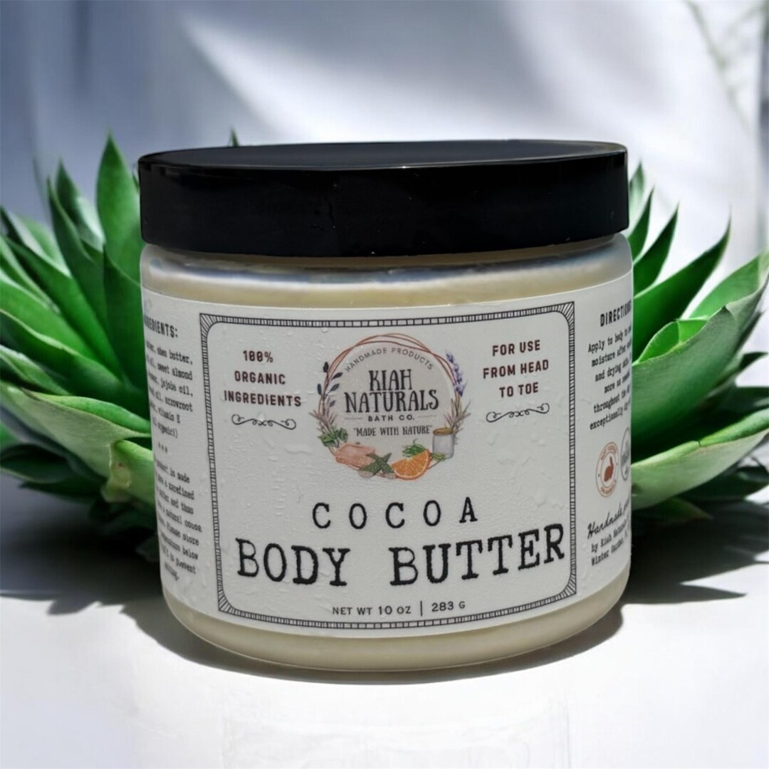 10 Oz. Organic Cocoa Body Butter - Etsy