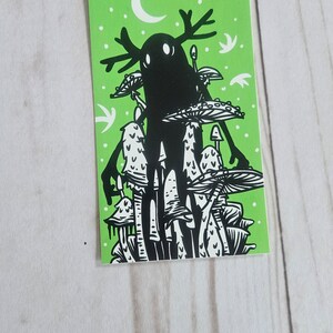 Cryptid Buddy Sticker Fantasy Art Forest Guardian Sticker - Etsy