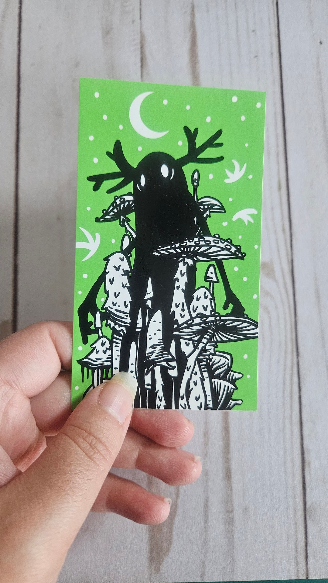 Cryptid Buddy Sticker Fantasy Art Forest Guardian Sticker - Etsy