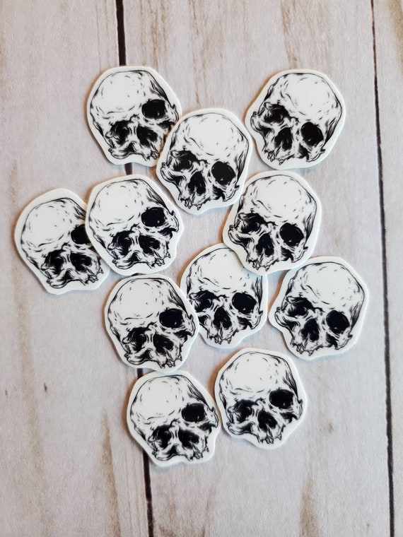 Mini Skull Stickers Goth Art Spooky Season Dark Horror Art - Etsy