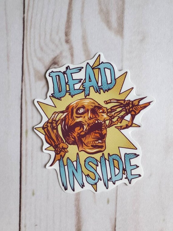 Dead Inside Vintage Comic Book Art Style Waterproof Vinyl | Etsy