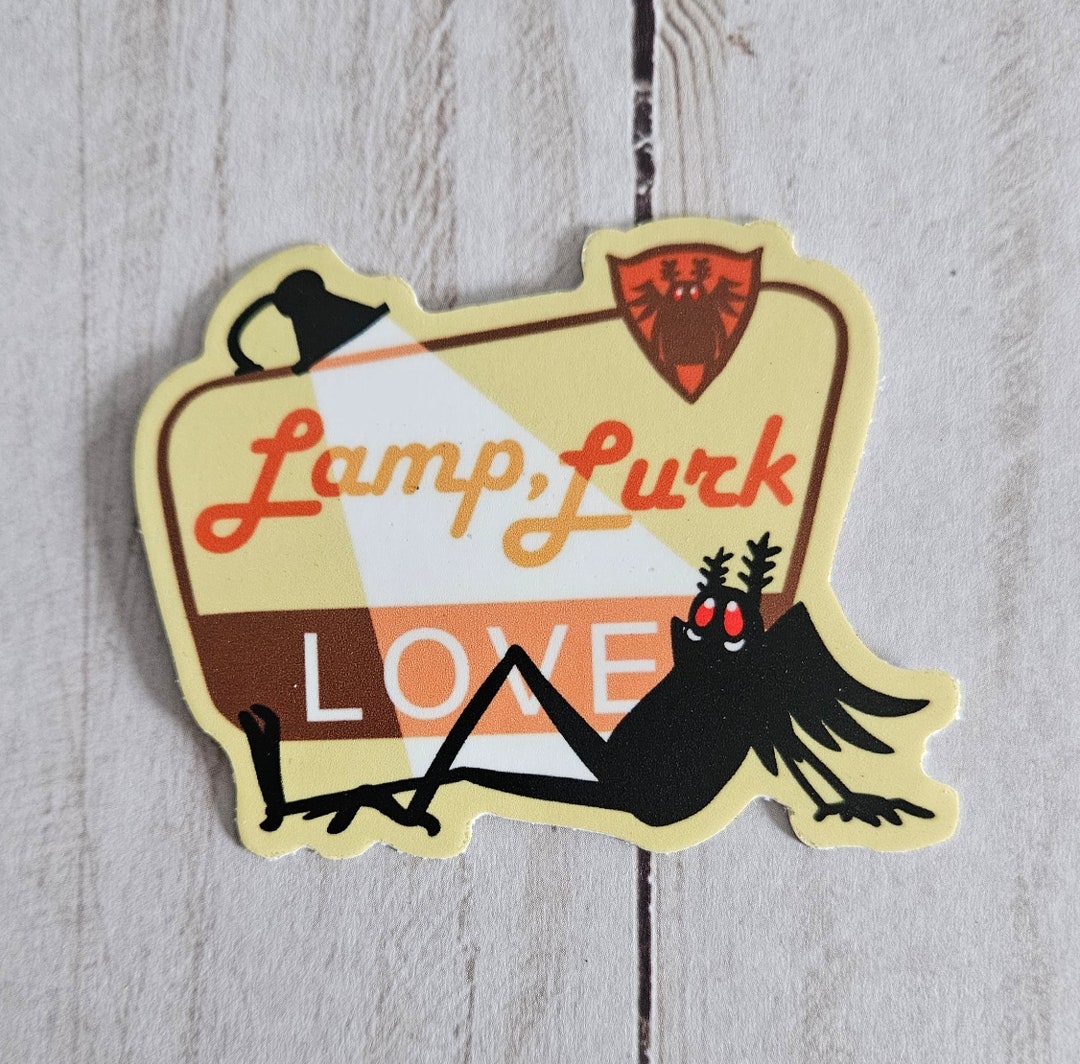 National Park Mothman Lamp Lurk Love Heart Cryptid Buddy Sticker ...