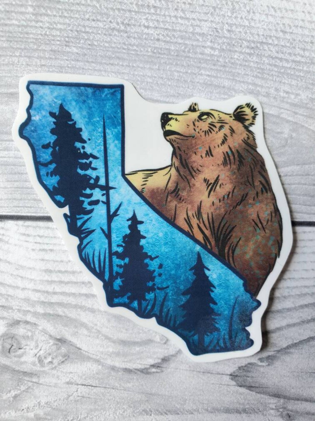 California Bear Vinyl Sticker Free Shipping Nature Trees Nature ...