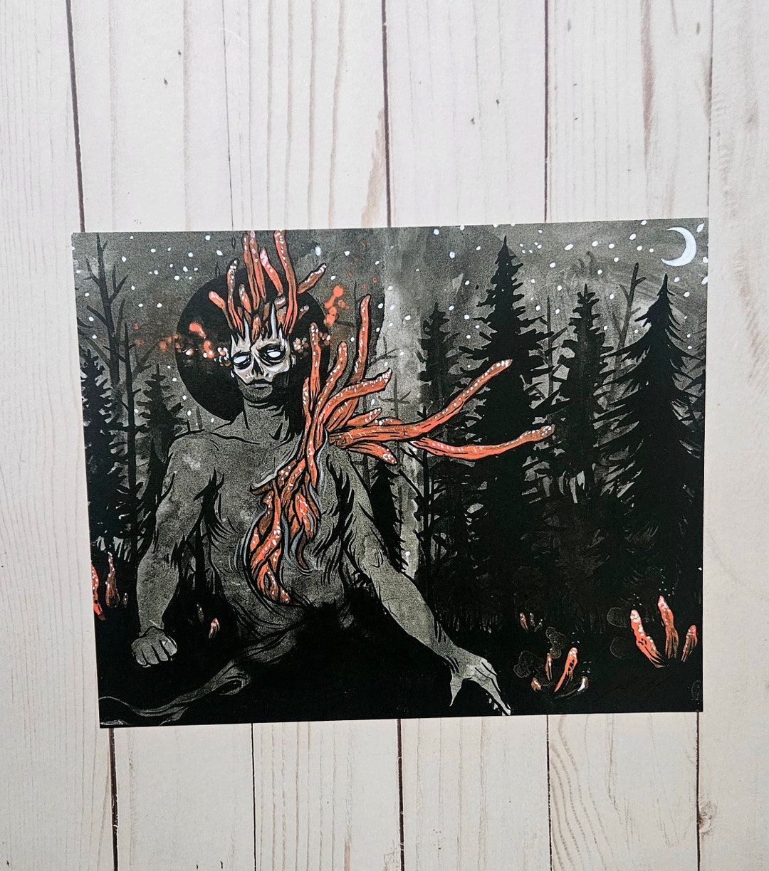 Mycology Horror Print Forest Cryptid 8x10 Sized Art Print - Etsy
