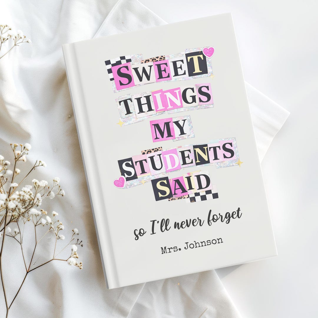 Custom Teacher Journal, Class Memory Book, Teacher Appreciation Gift ...