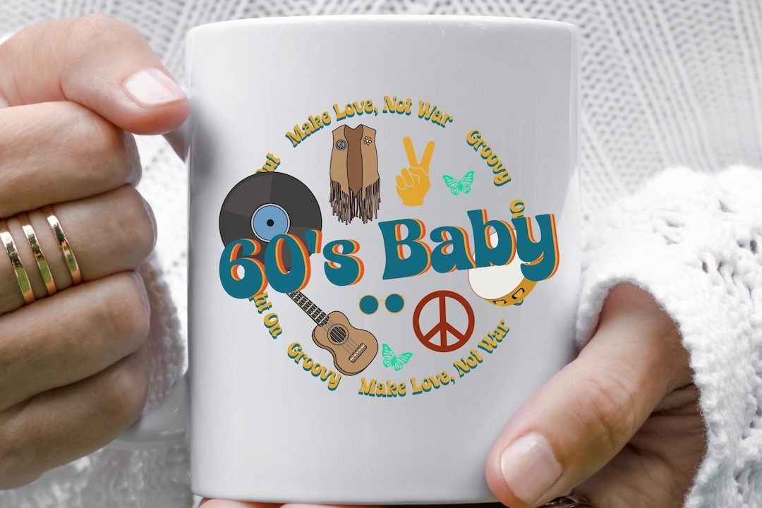 Retro 60s Mug, Born in 1960s Retro Design Mug, 11 Oz 60th Birthday ...