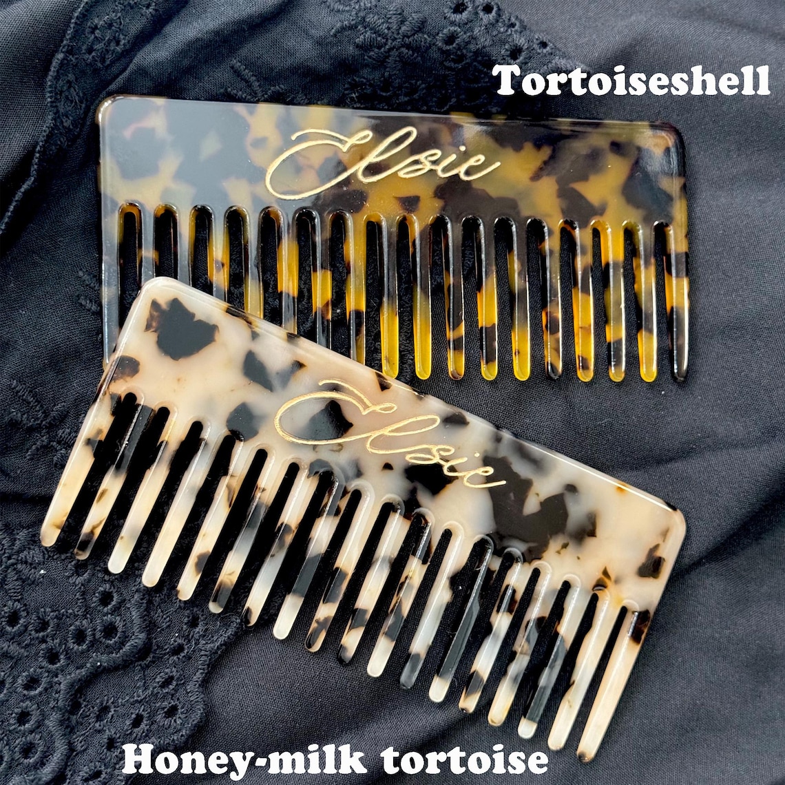 Personalized Engraved Tortoise Shell Comb, Engraved Name Hair Comb ...