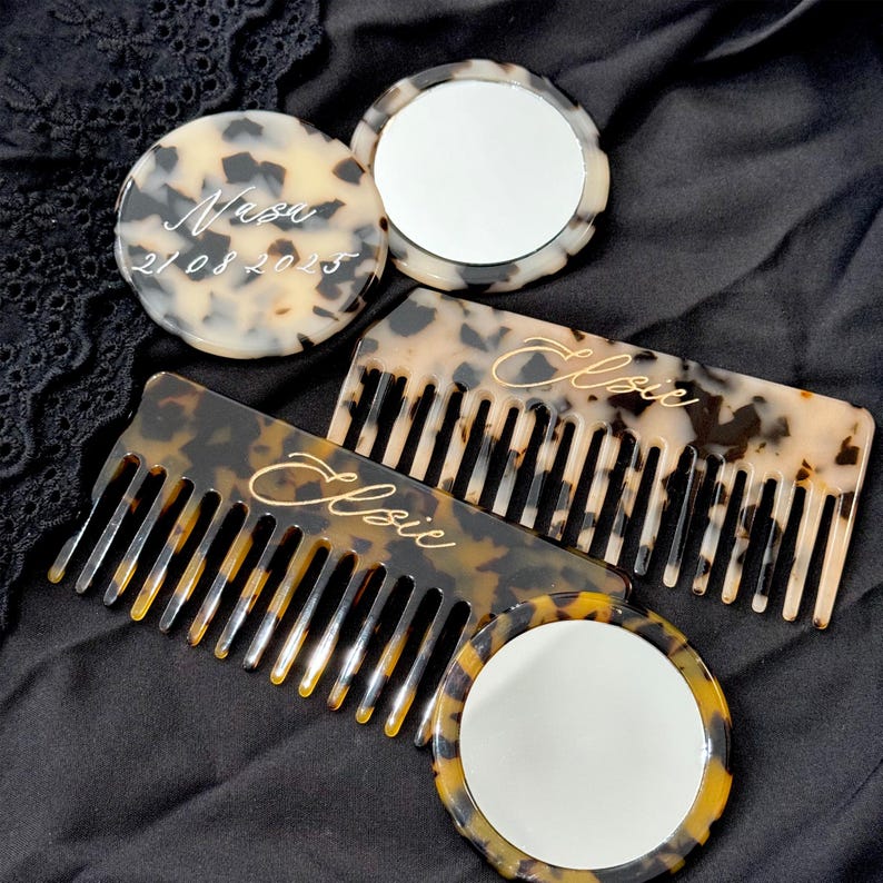 Custom Engraved Combs & Mirrors, Engraved Name Mirror, Personalized ...