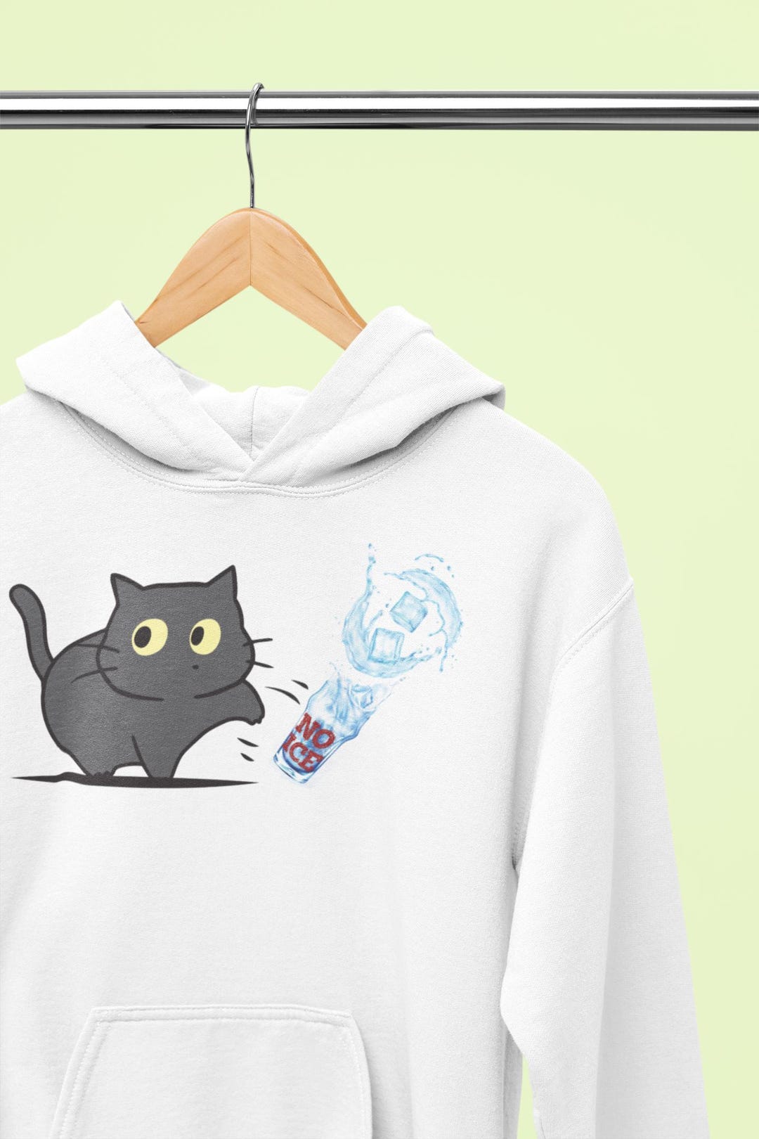 No ICE Black Cat Knocking Over Glass Ice Hoodies Sweatshirts Defund ...
