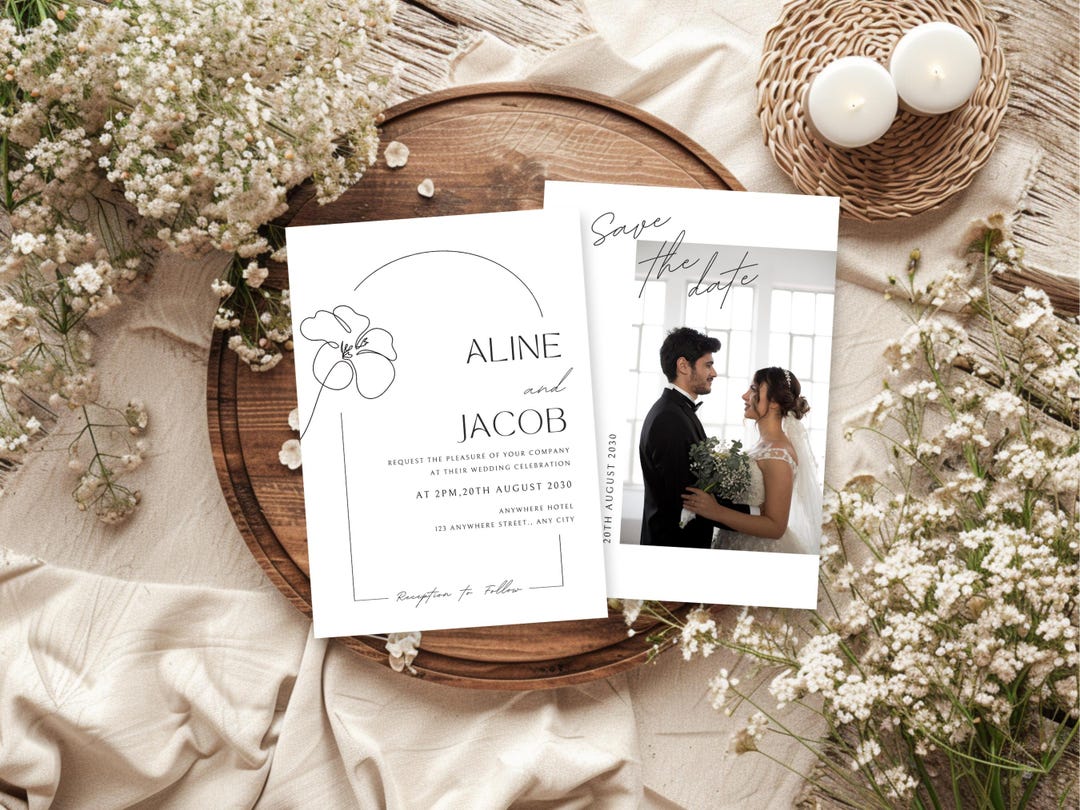 Printable Wedding Invitation Collage | Photo Collage Wedding Invite ...