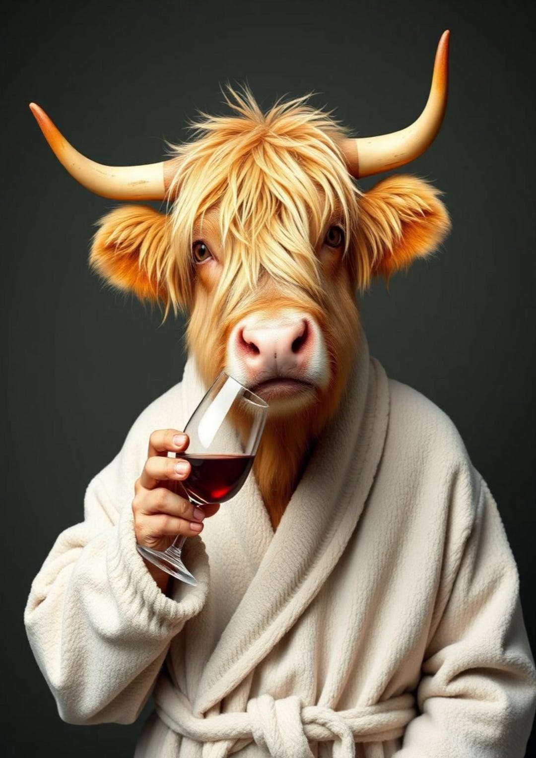 Highland Cattle in Bath Robe - Etsy