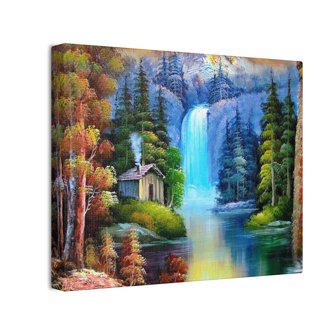 Cascading Dreams Wall Art | Waterfall Landscape Canvas Print | Tranquil ...