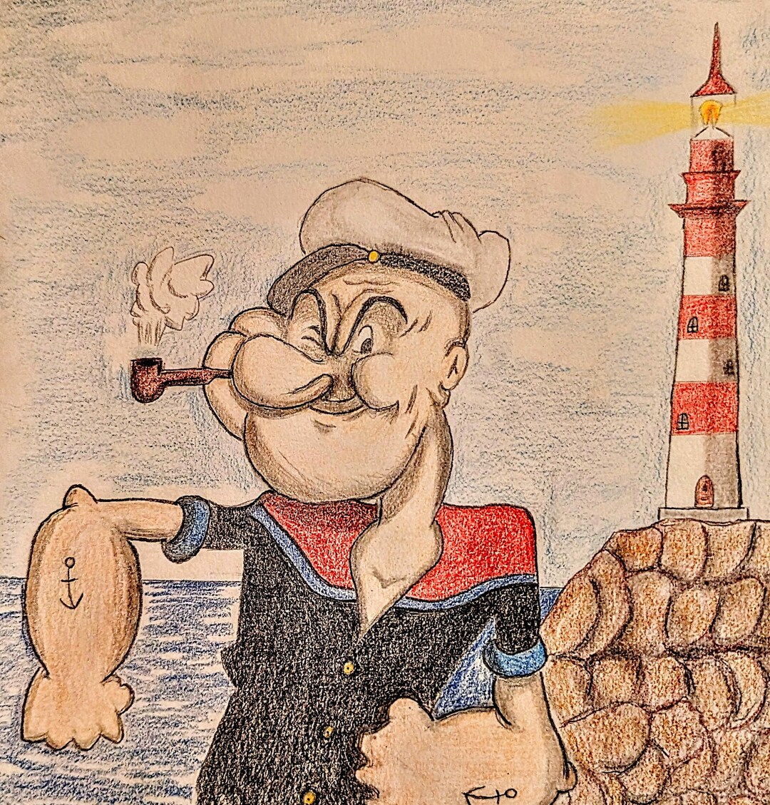 Popeye Portrait! - Etsy