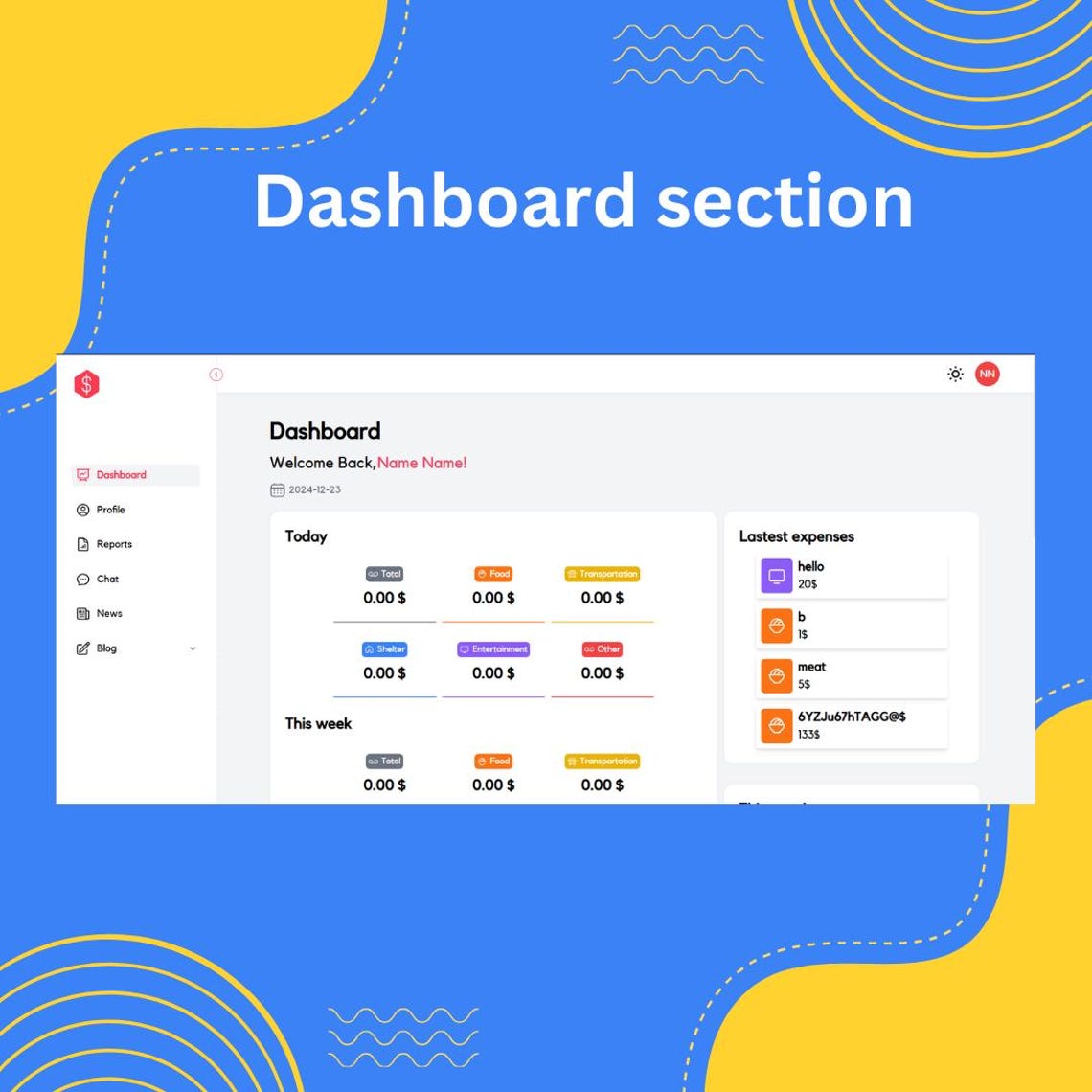 Spend Tracker App Template React JS Tailwind CSS Budget Management Web App Personal Finance ...
