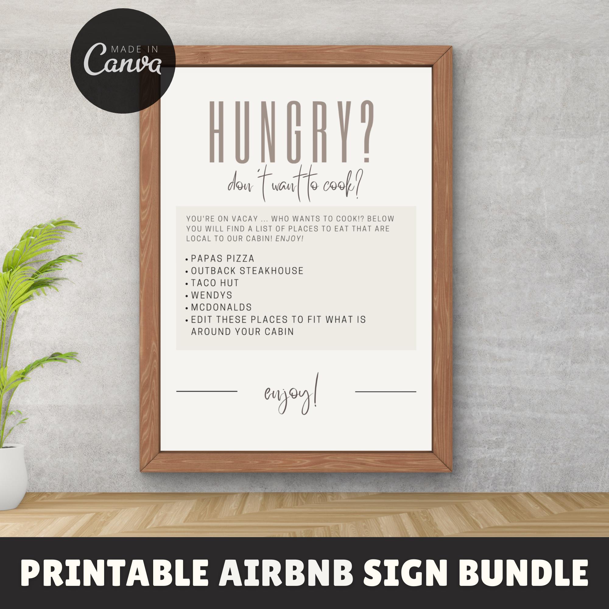 Airbnb Signs Bundle Template - Printable Editable in Canva - Airbnb ...