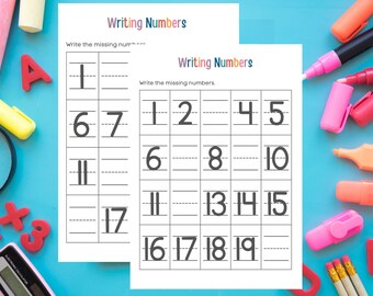 MONTESSORI Number Worksheets Printable, Number Writing Practice, Number ...