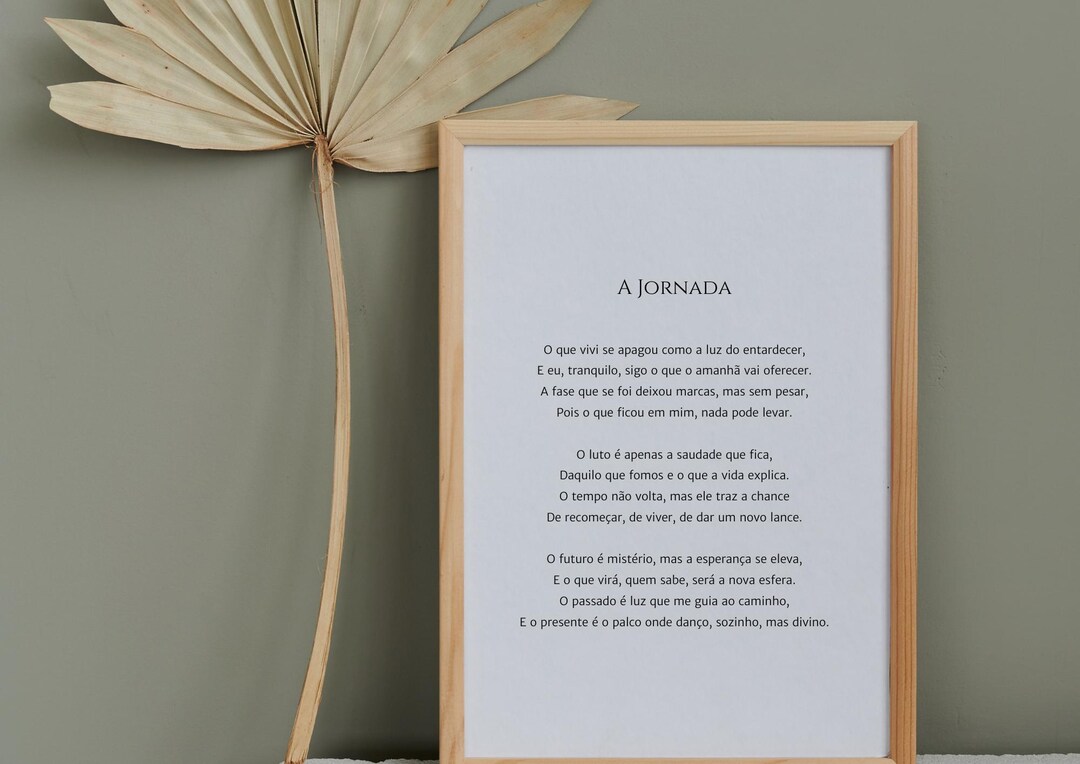 Wall Poem / Poema Em Português/ Poema Sobre O Passo Do Tempo/ Poema ...