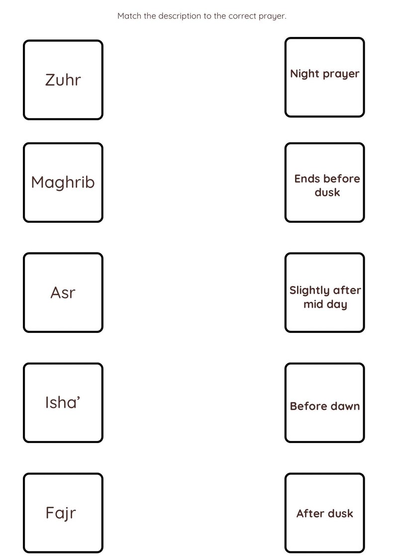 Islamic Activity Worksheets for Muslim Kids: Kaabah, Masjid (PDF) - Etsy