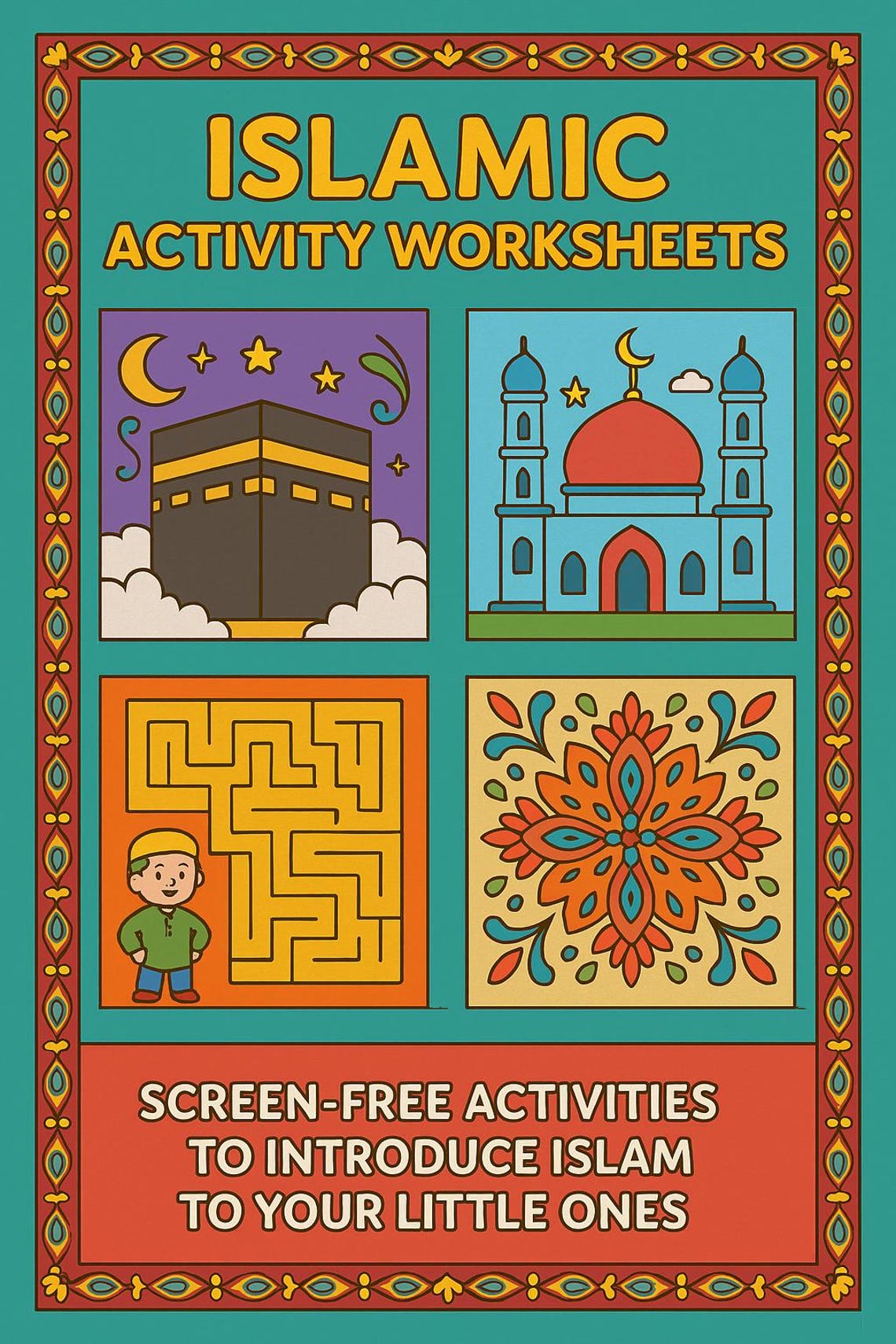 Islamic Activity Worksheets for Muslim Kids: Kaabah, Masjid (PDF) - Etsy