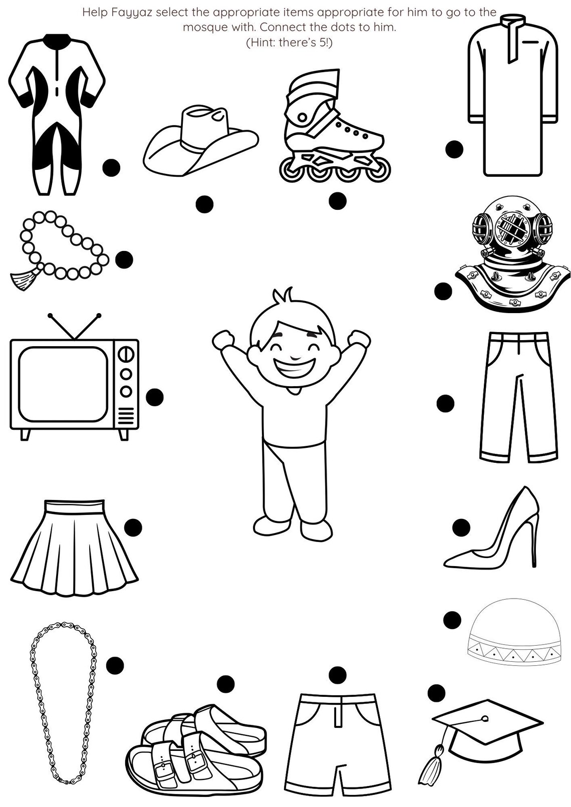Islamic Activity Worksheets for Muslim Kids: Kaabah, Masjid (PDF) - Etsy