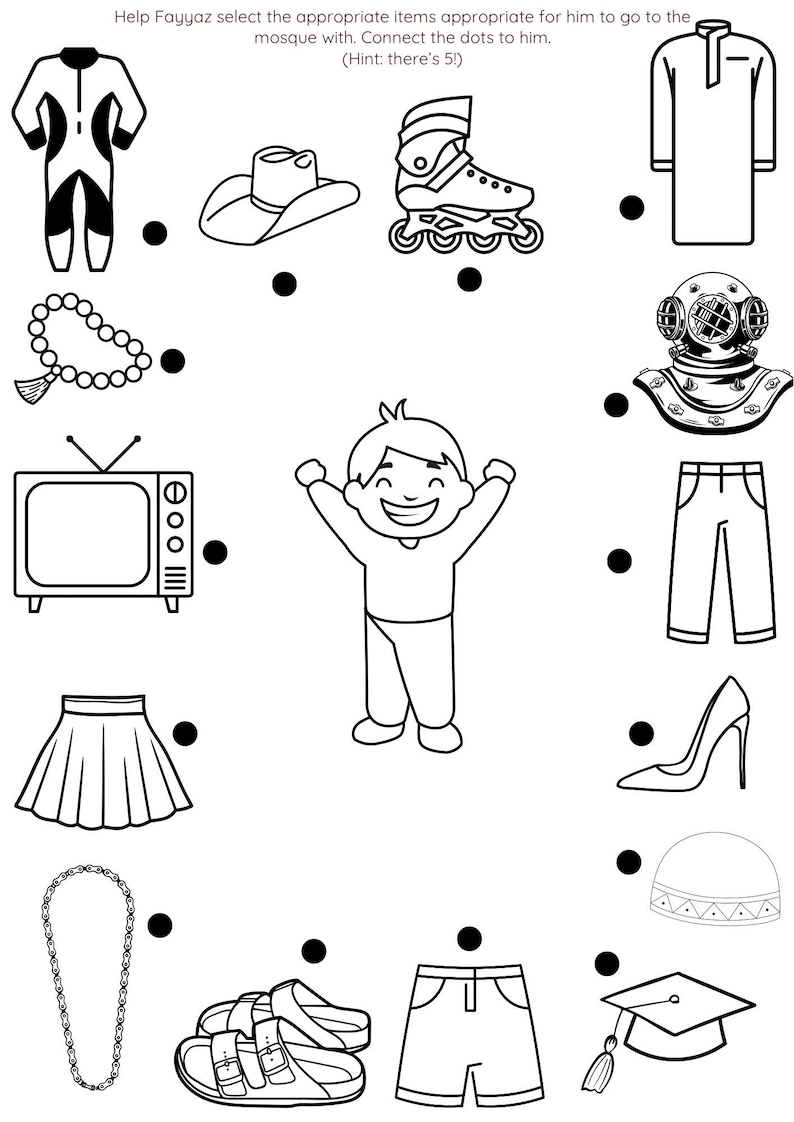 Islamic Activity Worksheets for Muslim Kids: Kaabah, Masjid (PDF) - Etsy