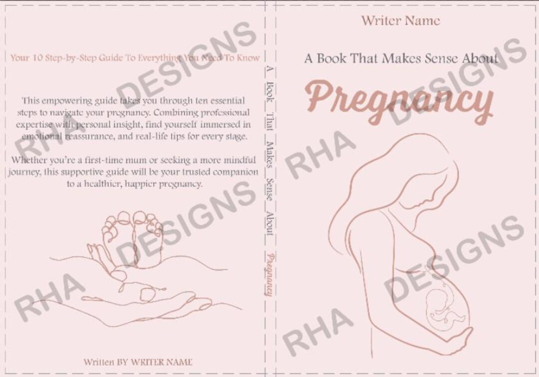 Pregnancy Guide A5 Book Cover Template - Etsy