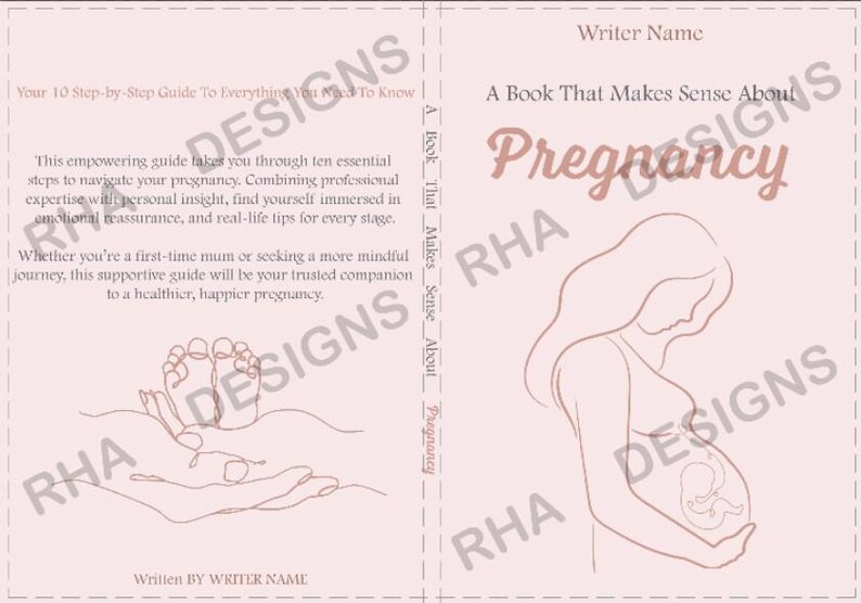 Pregnancy Guide A5 Book Cover Template - Etsy