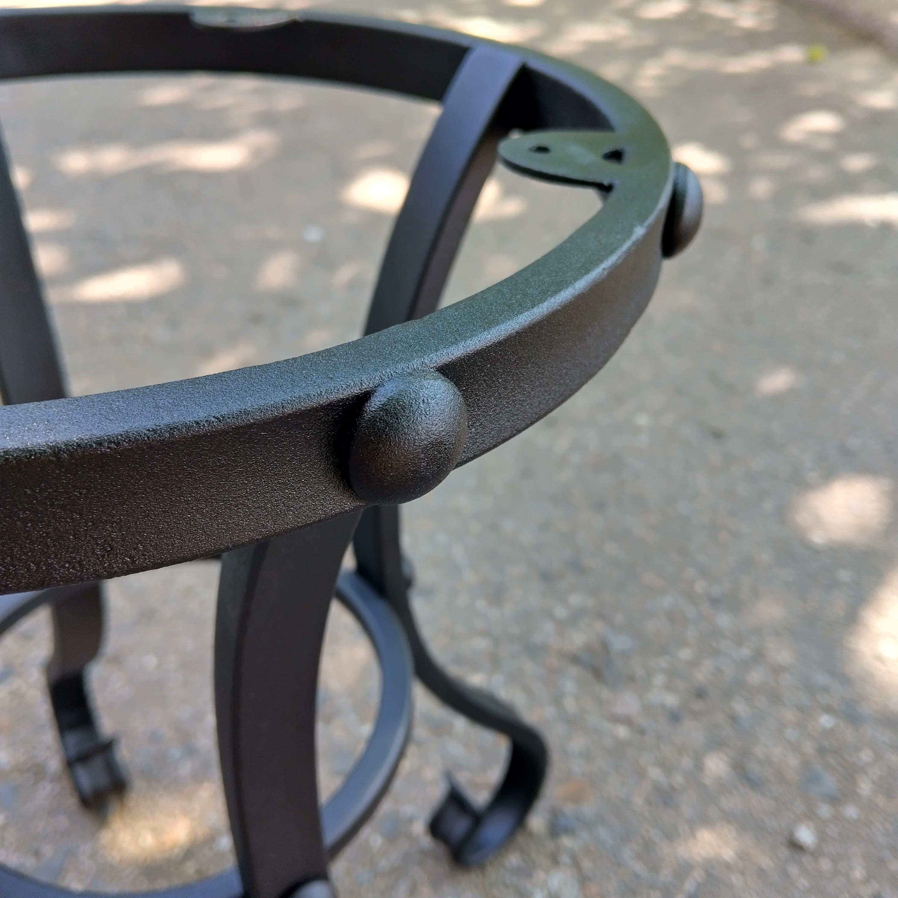 Hand Forged Wrought Iron Table Base: Black Velvet Finish - Etsy