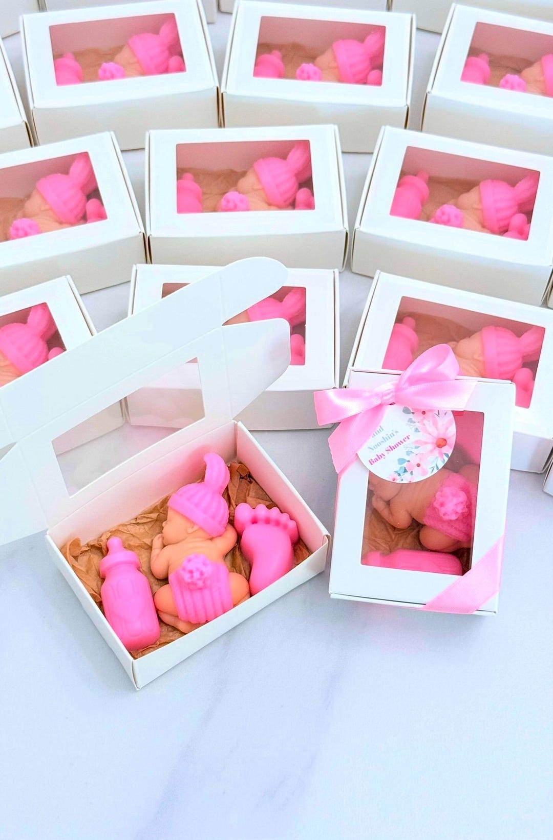 Girl Baby Shower Soap Favors: Pink Christening Party Gifts - Etsy