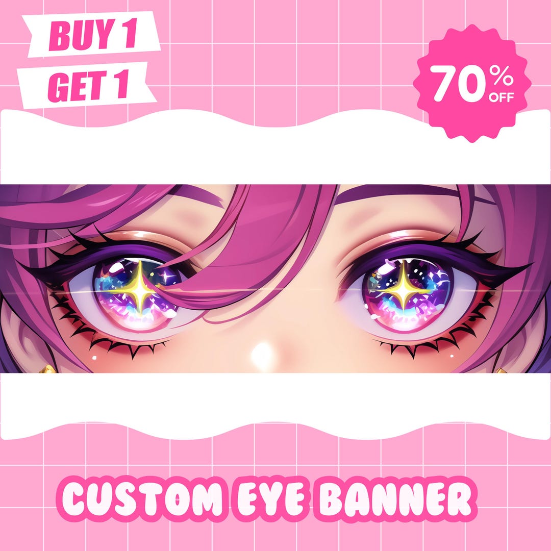 Custom Twitch & Social Media Banner | Eye Banner | Anime Illustration ...