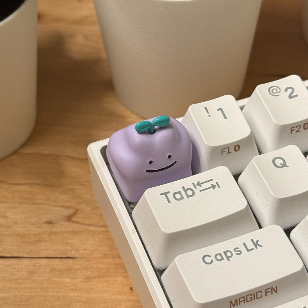 Pokemon Style Keycap | Ditto | Handmade for All Mechanical Keyboard ...