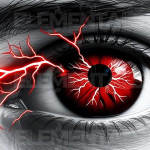 Red Lightning Eye Desktop Wallpaper | 1920px X 1080px | 6000 X 3375 ...