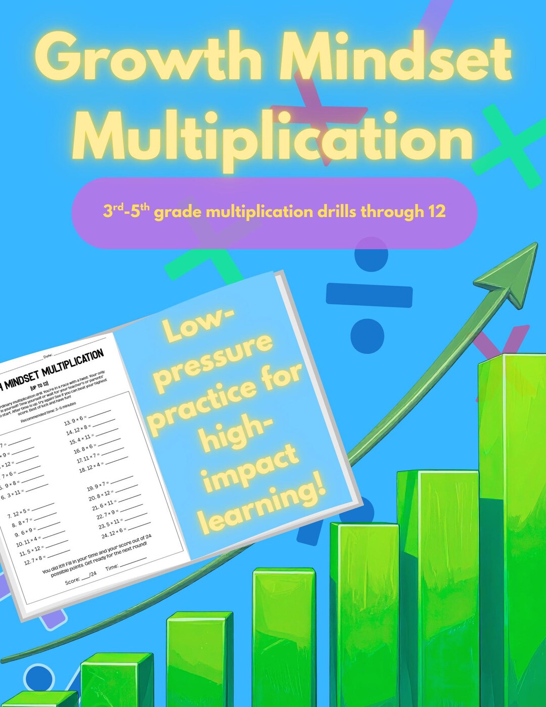 Growth Mindset Math Worksheets | 4th Grade Math Practice | Confidence ...