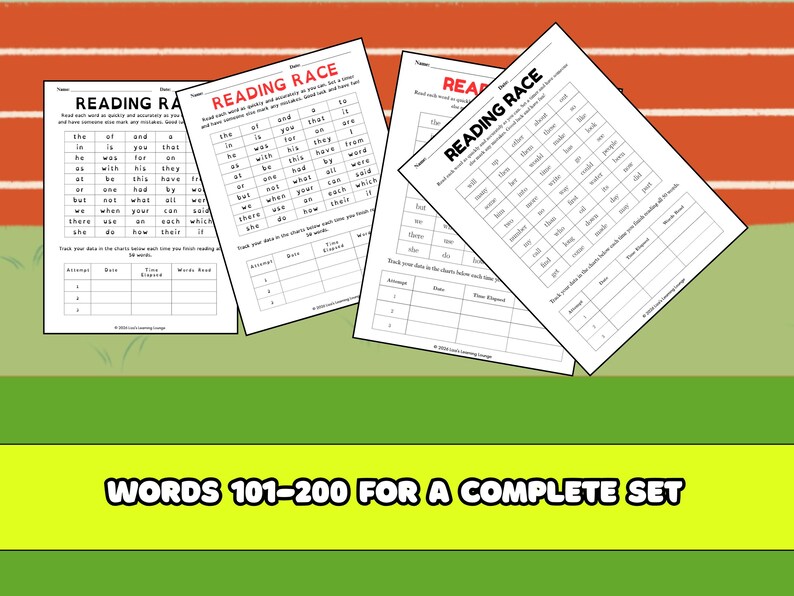 Sight Words Printable Fry Words 101-200 Dyslexia Friendly Reading ...