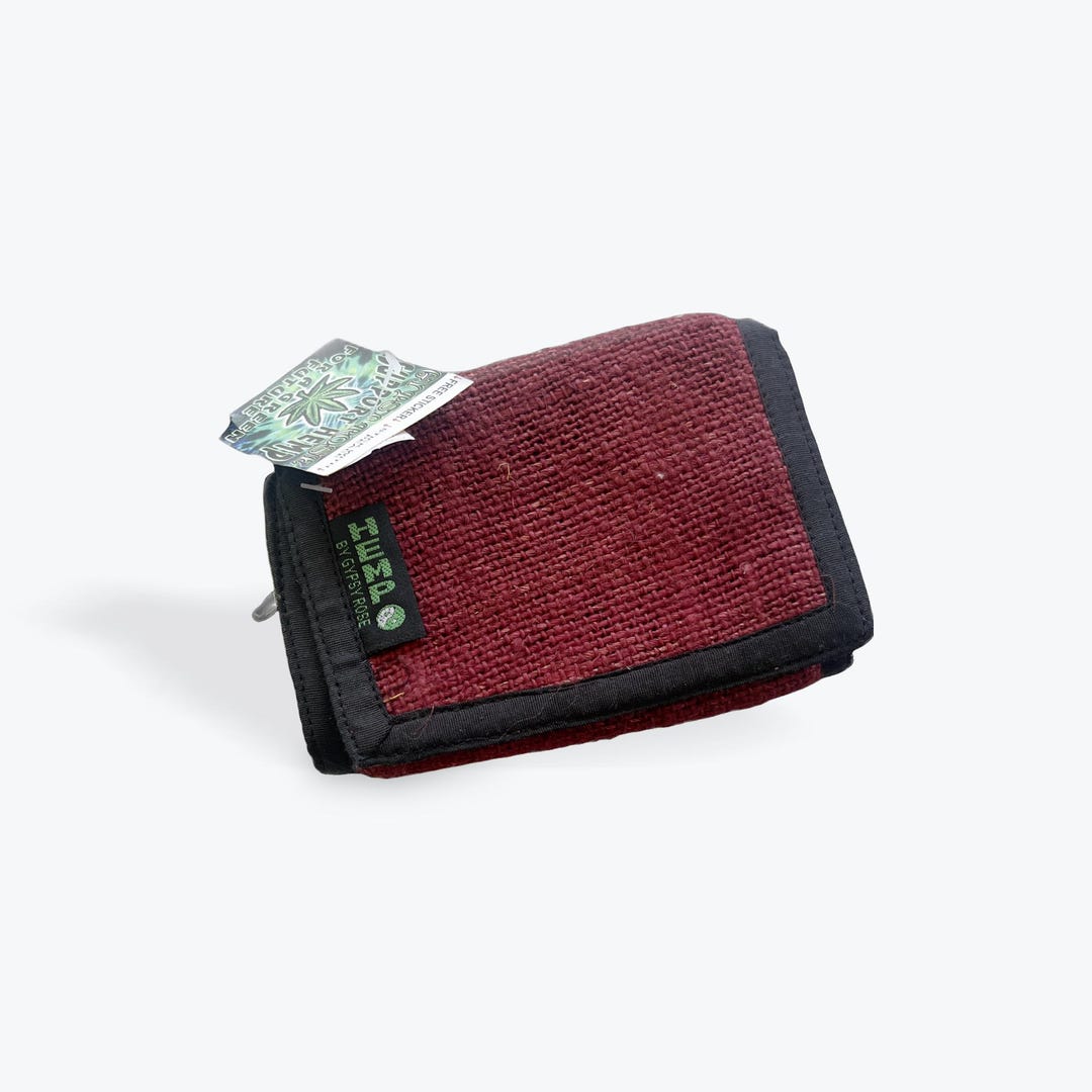 Vegetable Dye Hemp Trifold Wallet - Etsy