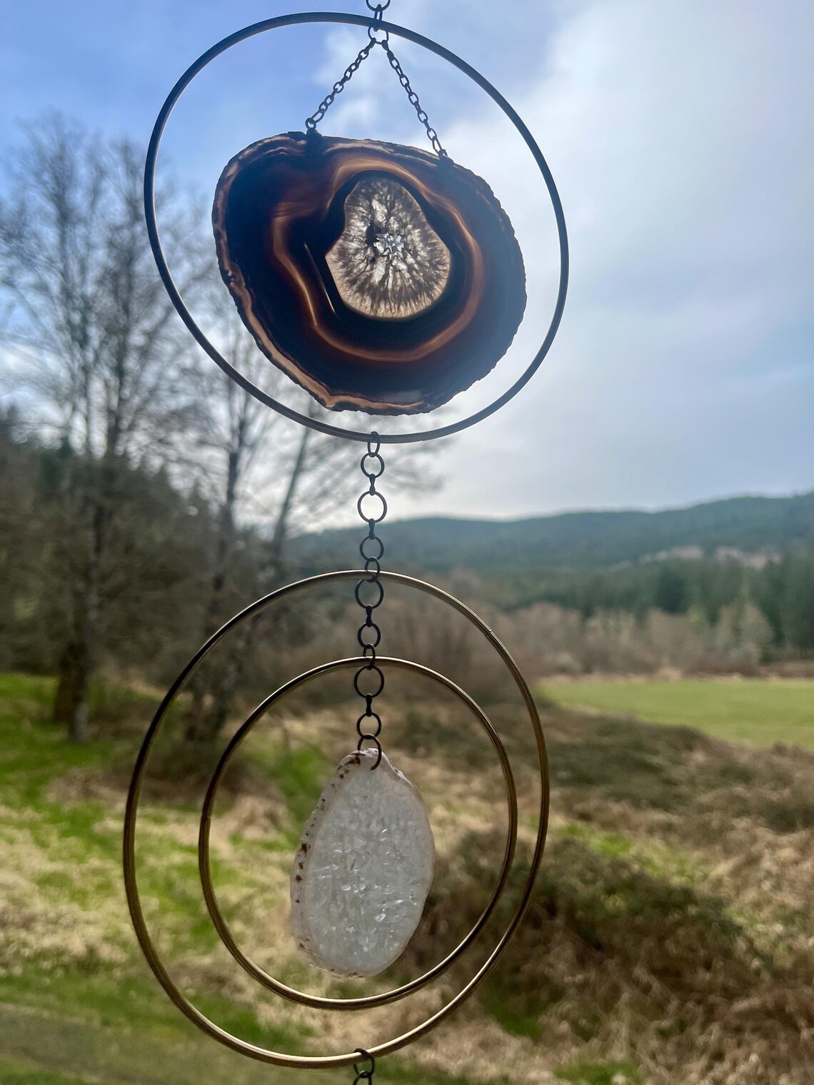 Agate Gemstone Suncatcher - Etsy
