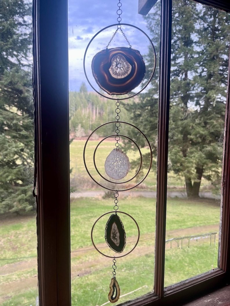 Agate Gemstone Suncatcher - Etsy