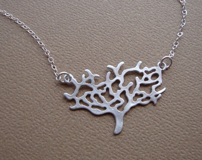 Silver Tree of Life Necklace Sterling Silver Chain and Clasp Matte ...
