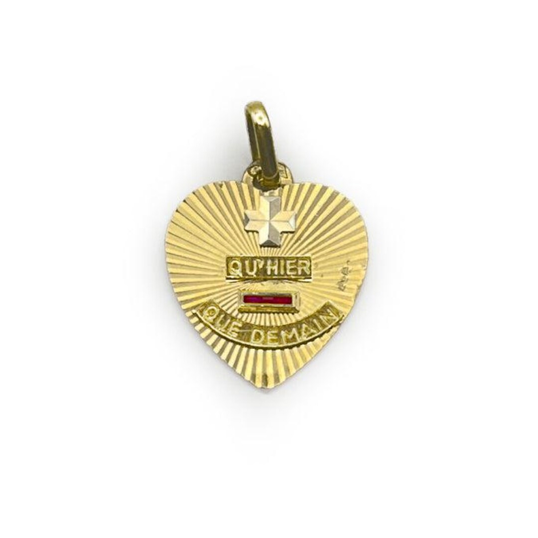 Vintage Engine Turned Augis Heart Pendant - 18ct Yellow Gold - Etsy
