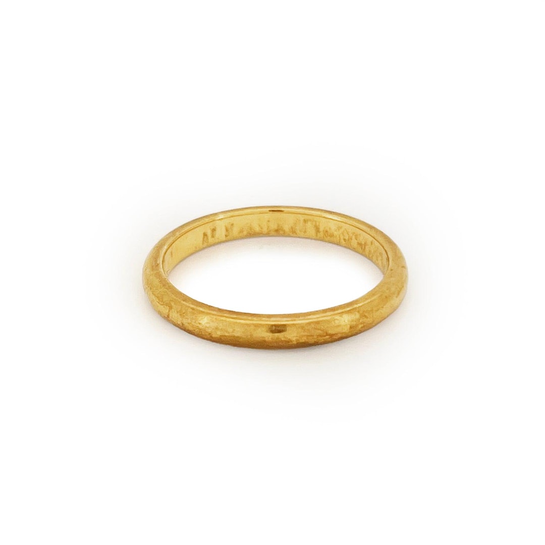 Vintage 18ct Yellow Gold Donut Band Ring - Sz. 6 - Etsy